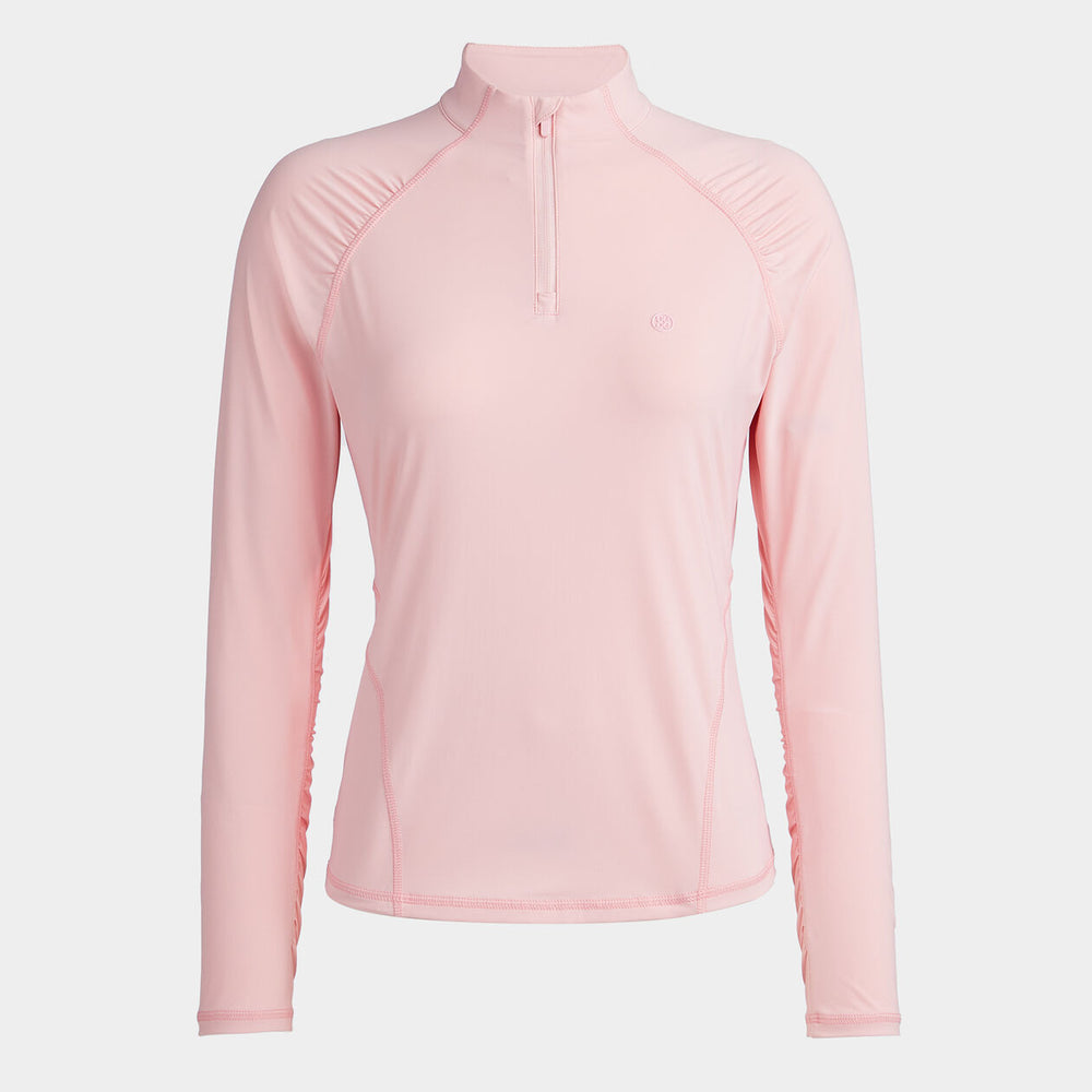 G/FORE SILKY TECH NYLON RUCHED QUARTER ZIP PULLOVER 女士 拉鍊套頭衫