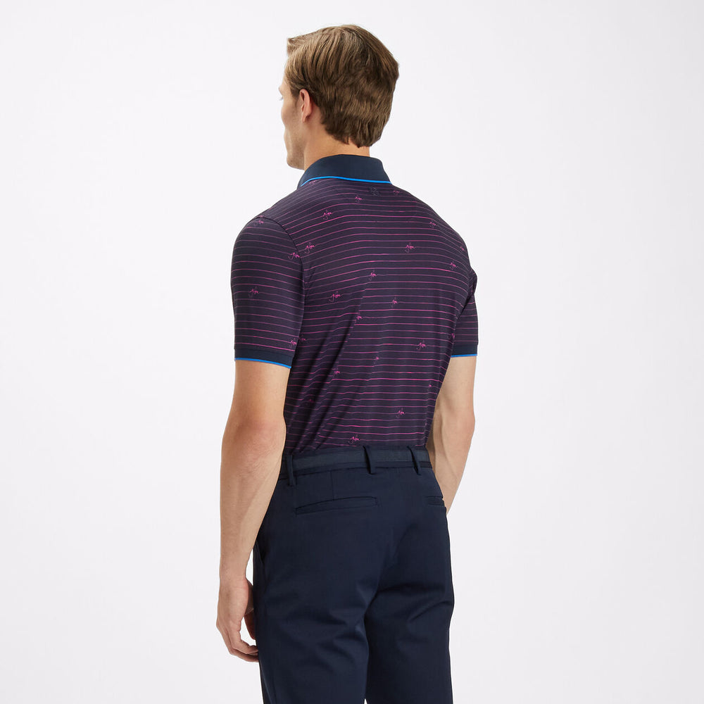 G/FORE SCRIPT STRIPE RIB COLLAR TECH PIQUÉ POLOPOLO衫